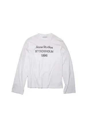 Acne Studios Logo Long-Sleeve T-Shirt - Dusty White | Editorialist